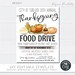 Editable Thanksgiving Food Drive Flyer: Community Event (DIY Corjl ...
