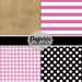 Pink & Gold Glitter Digital Paper: Scrapbook Patterns (12x12, Digital ...