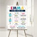 EDITABLE Birthday Milestone Poster Primary Color Birthday Stats Sign ...