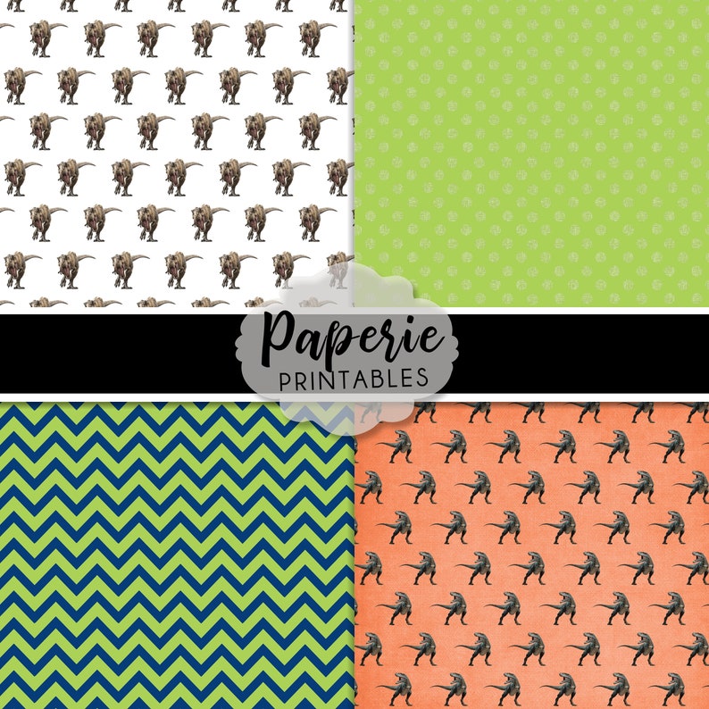 Dinosaur Digital Paper 8.5x11 Digital | Etsy