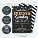 EDITABLE Senior Sunday Party Invitation, Graduation Party Template ...