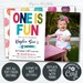 EDITABLE Girl One is Fun Birthday Invitation Girl First Birthday ...