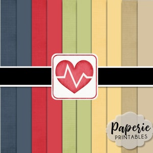 Nurse Digital Paper - Doctor 12x12 Digital Scrapbooking Paper - 40 ...