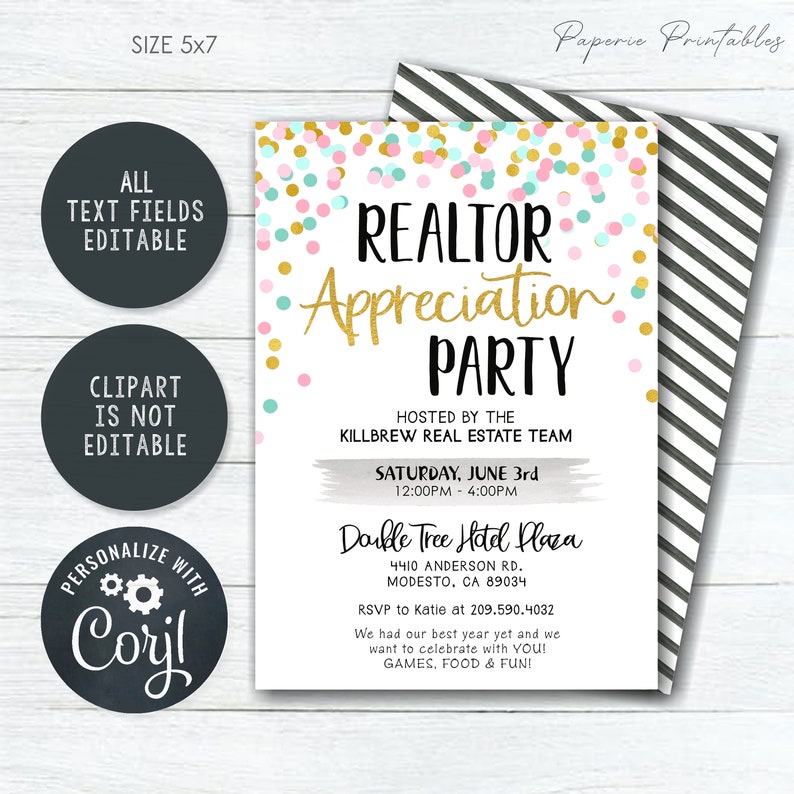 EDITABLE Client Appreciation Party Invitation Company Party - Etsy