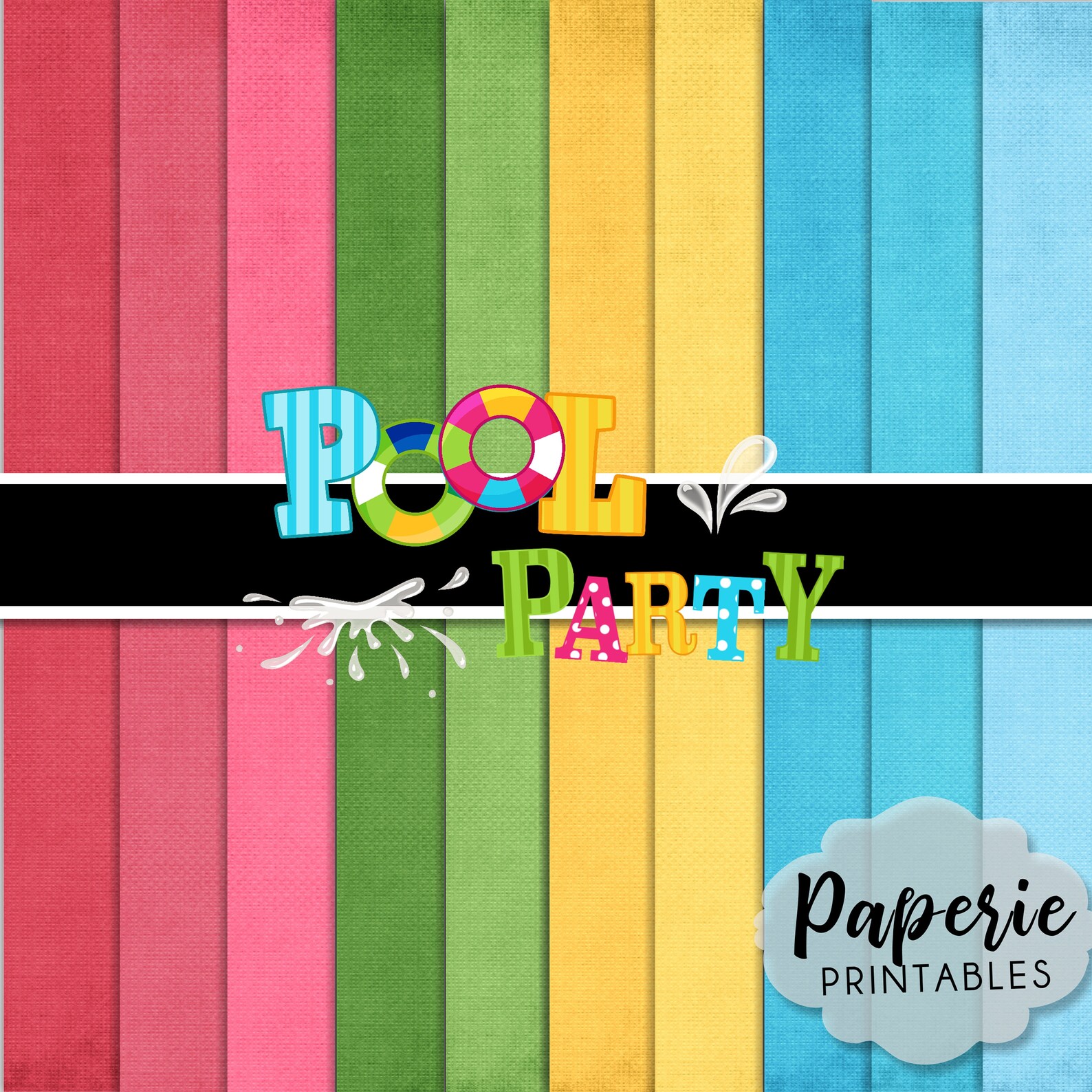 Hello Summer Digital Paper 8.5x11 Digital Scrapbooking Paper - Etsy
