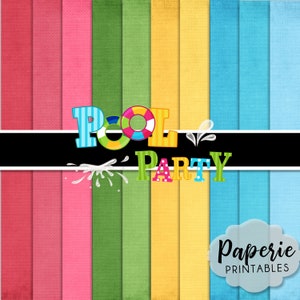 Hello Summer Digital Paper - 12x12 Digital Scrapbooking Paper - 50 ...