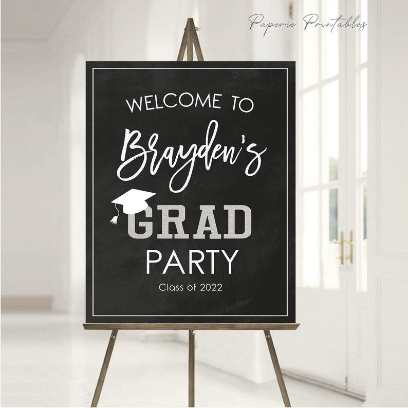 EDITABLE Graduation Party Welcome Sign Graduation Party - Etsy