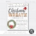 Editable Christmas Wreath Fundraiser Flyer: DIY Template (8.5x11) #CF27 ...