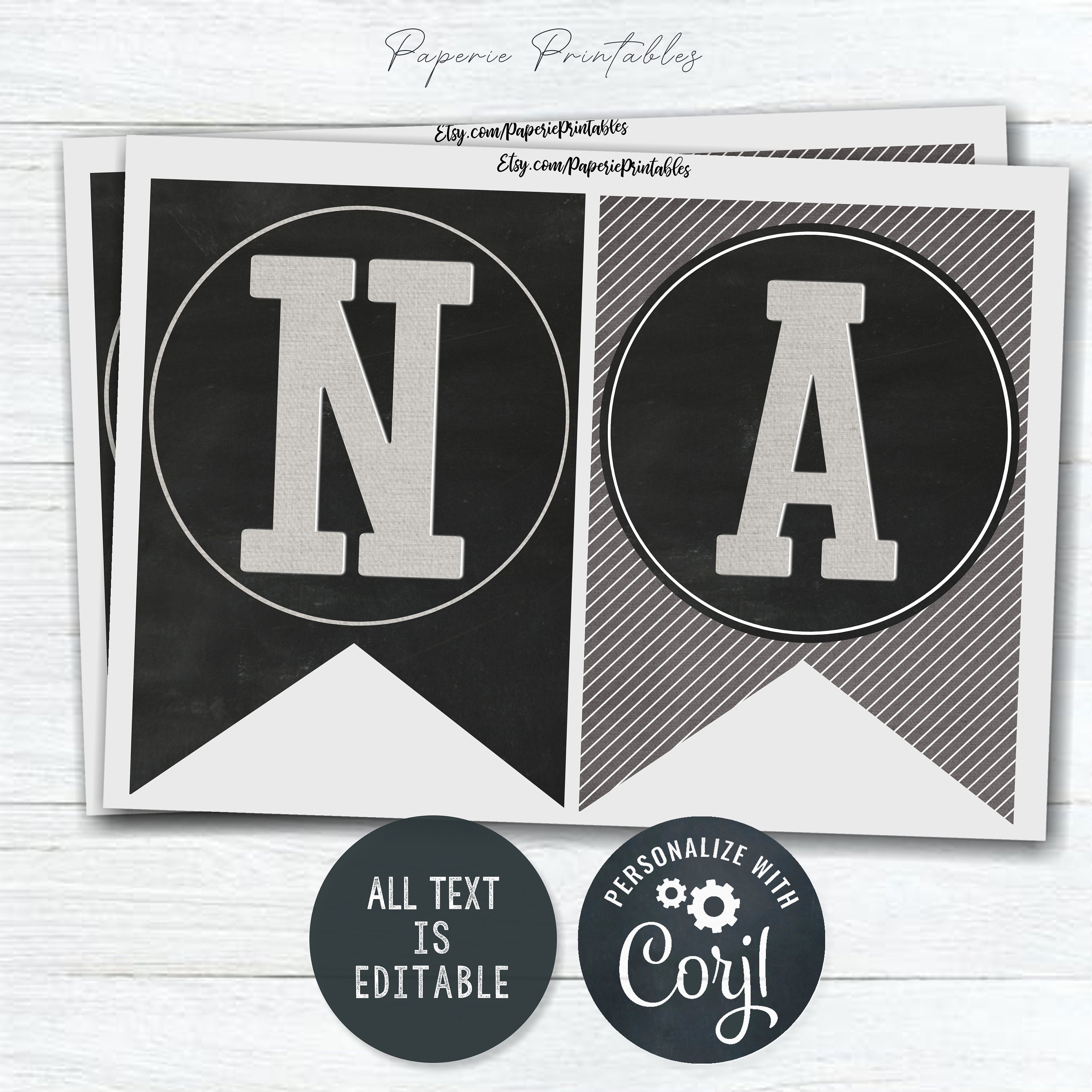 EDITABLE Graduation Congratulations Banner Graduation Pennant - Etsy