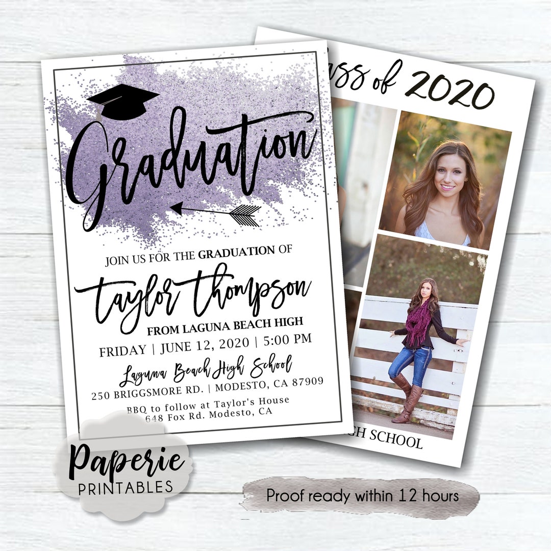 Graduation Party Invitation Graduation Ceremony Invitation-modern ...