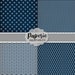 Navy & White Pattern Digital Paper 12x12 Digital Scrapbooking Paper 30 ...