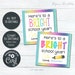 EDITABLE Bright School Year Teacher Gift Tag First Day of School ...