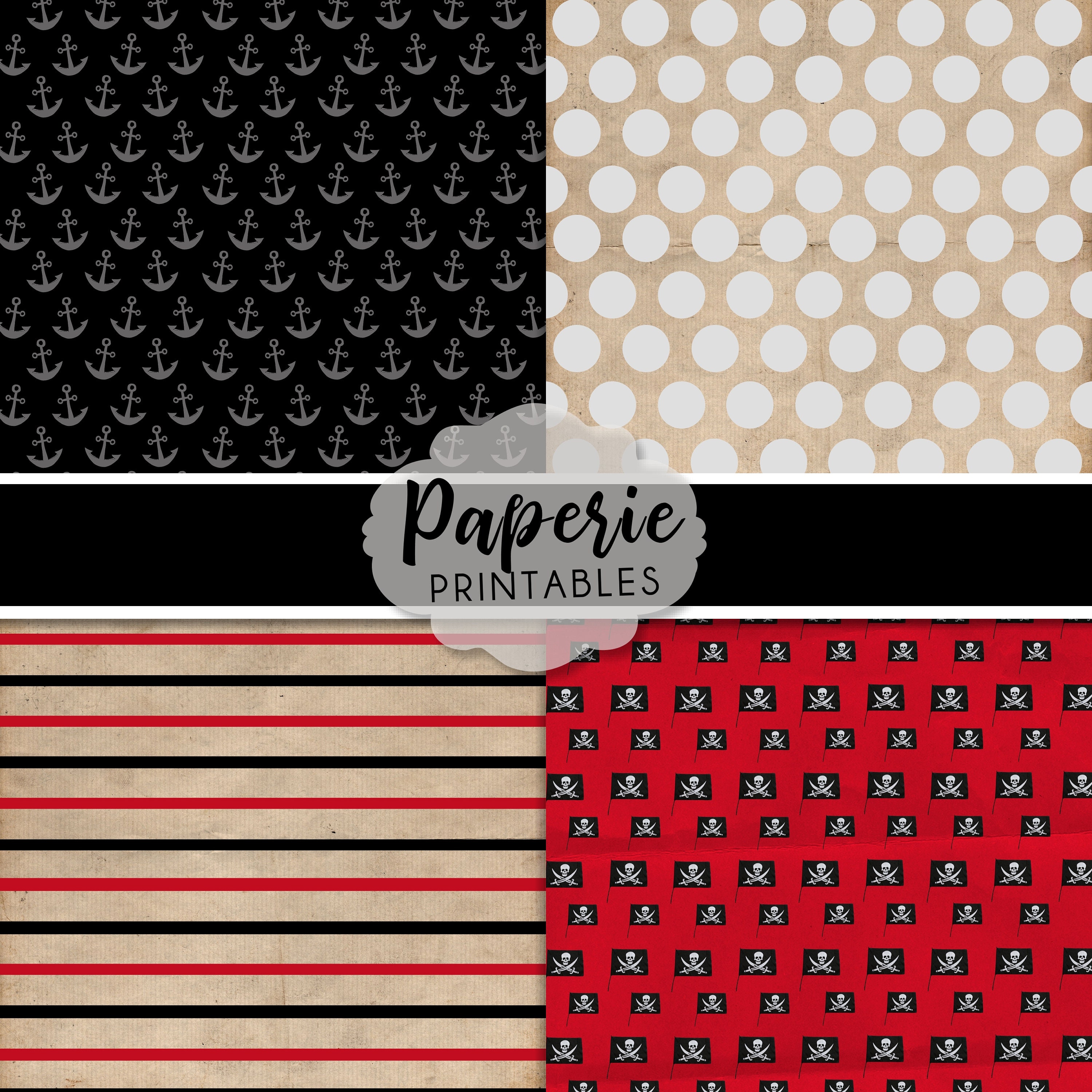 Pirate Digital Paper 8.5x11 Digital Scrapbooking Paper 30 - Etsy