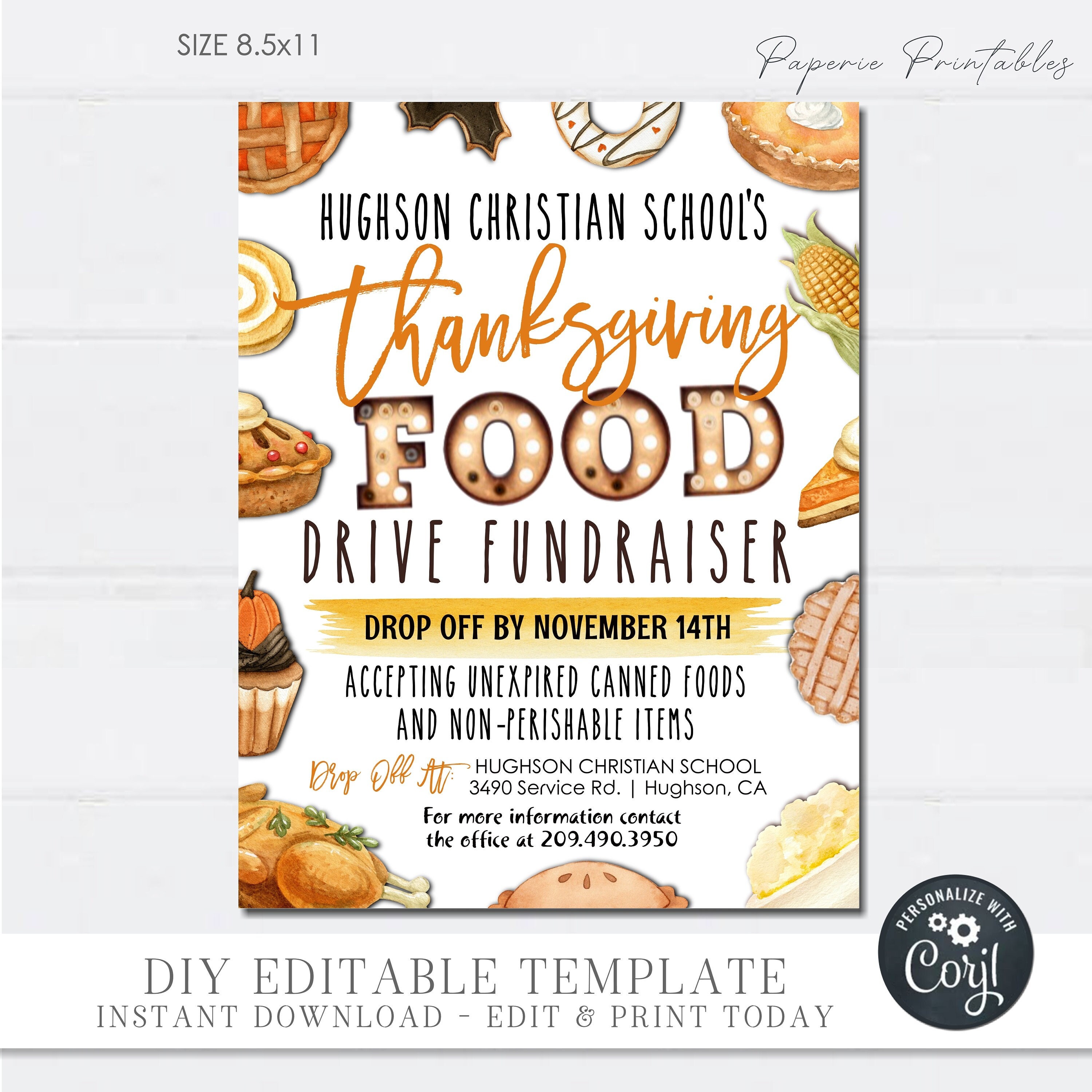 Handmade Food Drive Poster