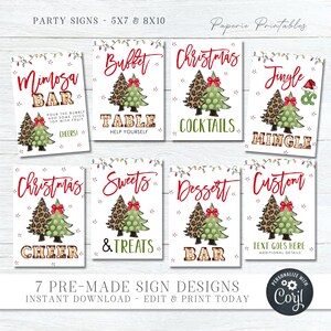 Editable Christmas Party Signs, Holiday Party Signs, Christmas Party ...