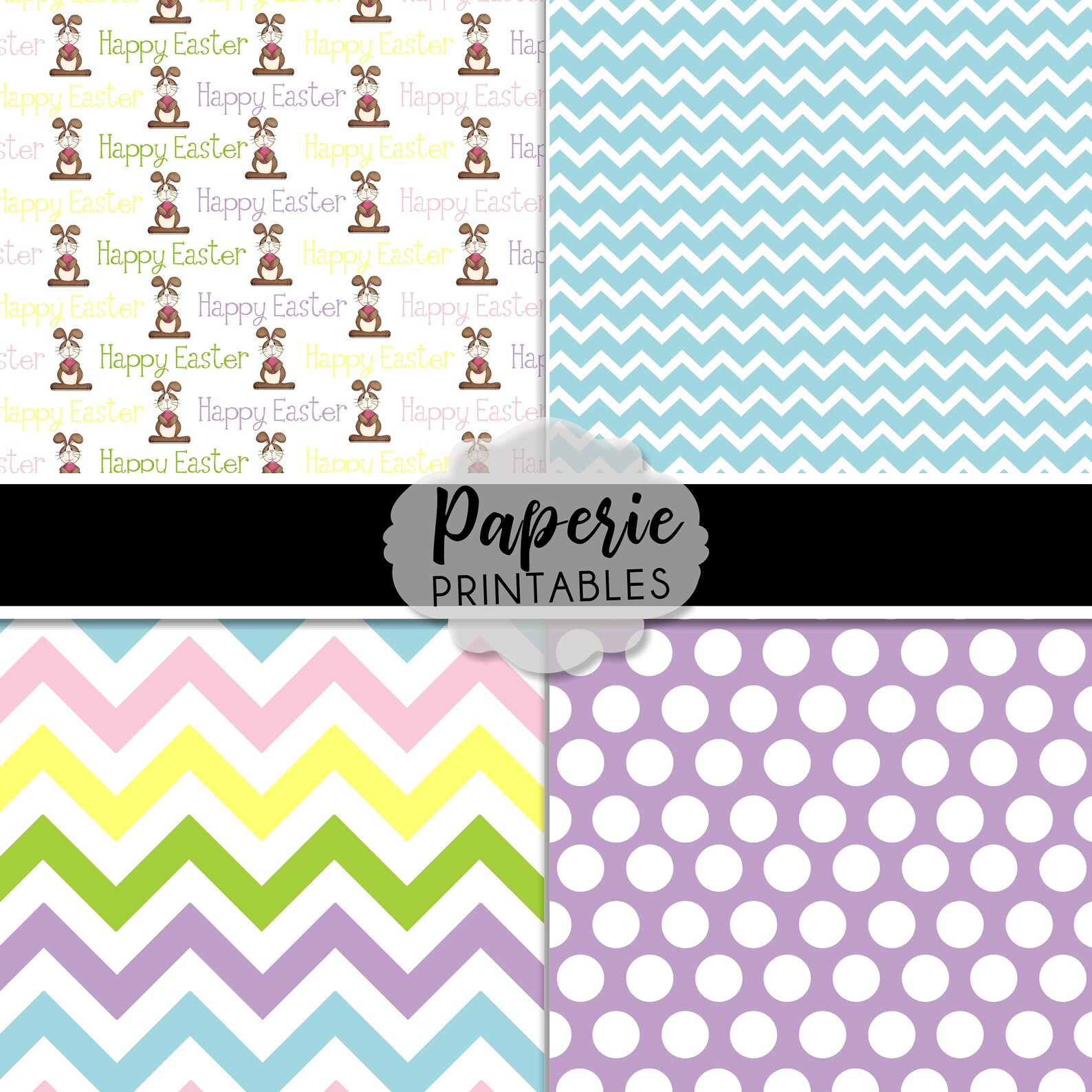 Easter Digital Paper - Easter Pattern 12x12 Digital Scrapbooking Paper ...