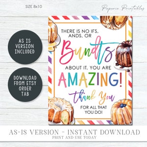 Editable Bundt Cake Teacher Appreciation Sign (digital Download) #TAW12 ...