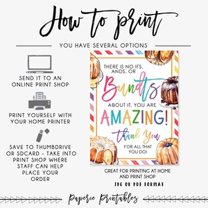 Editable Bundt Cake Teacher Appreciation Sign (digital Download) #TAW12 ...