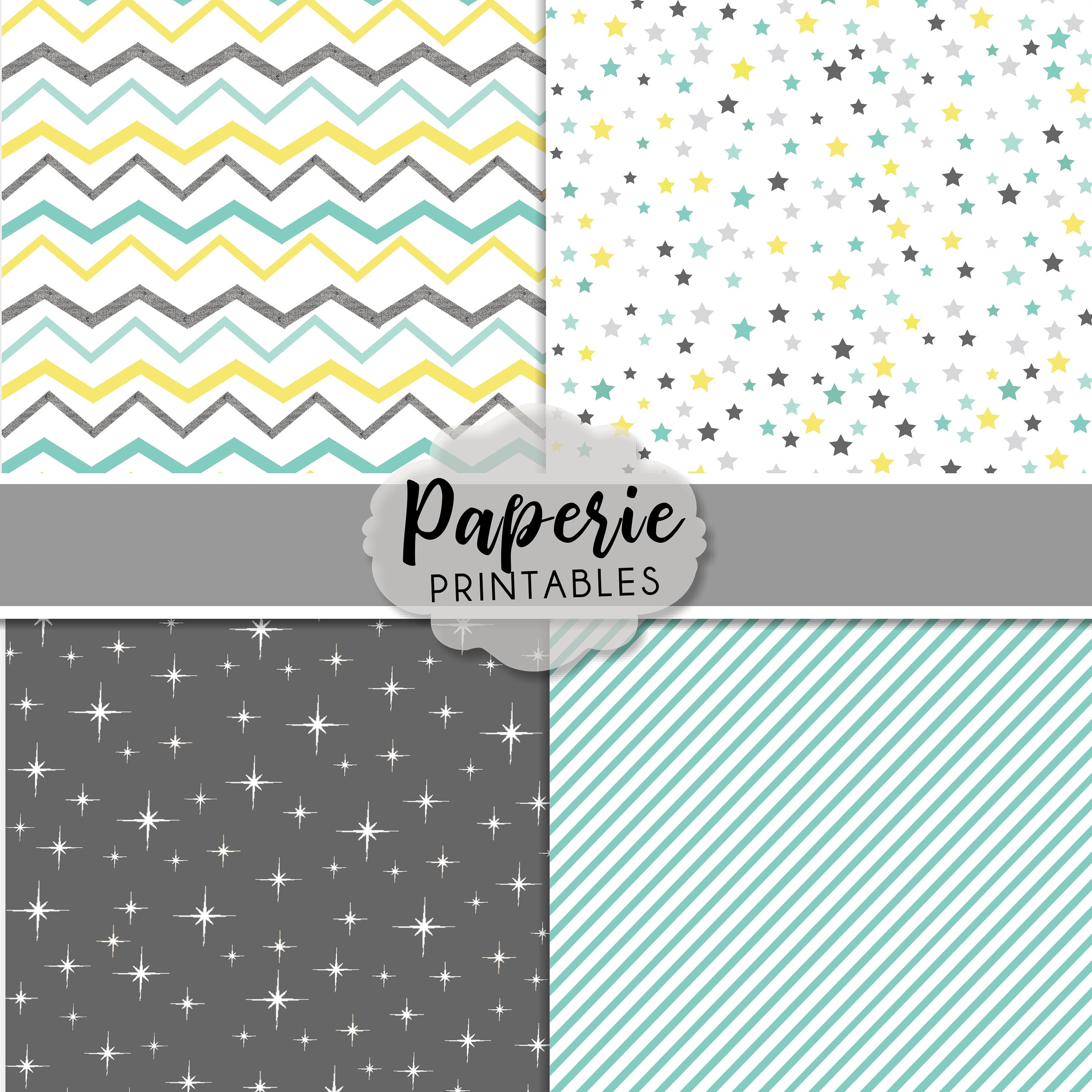 Twinkle Twinkle Little Star Pattern Digital Paper 12x12 | Etsy