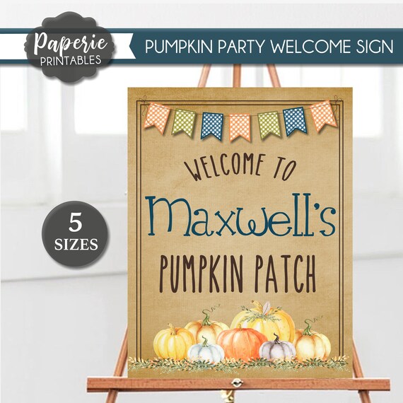 Pumpkin Party Welcome Sign Pumpkin Welcome Sign Welcome to - Etsy