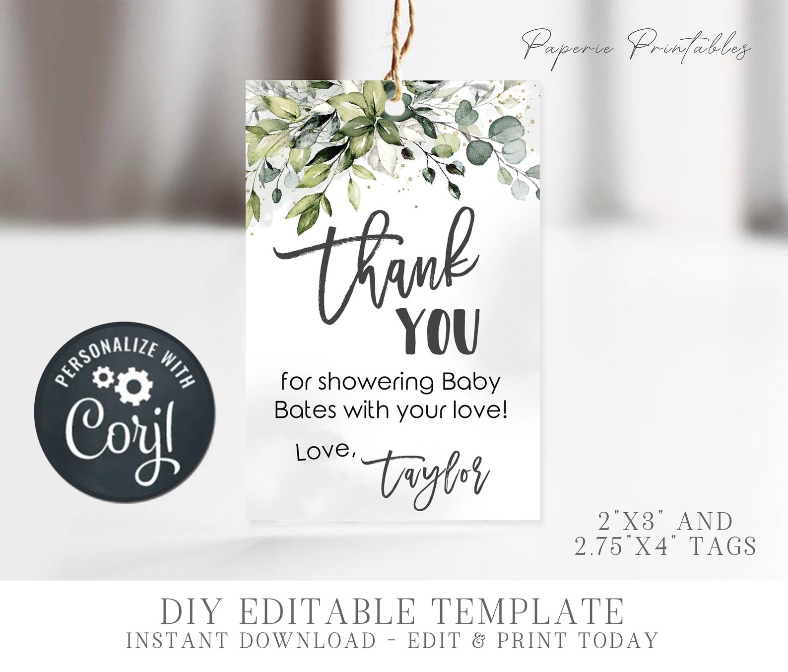 Editable Baby Shower Favor Tags DIY Favor Tags Boho Floral - Etsy