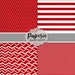 Red & White Pattern Digital Paper 8.5x11 Digital Scrapbooking Paper 30 ...