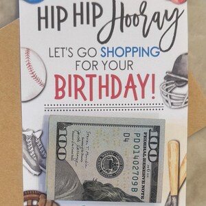 Editable Sports Birthday Gift Card Holder: Baseball Theme (DIY ...