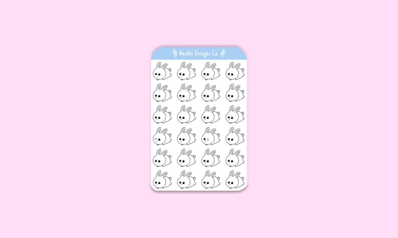 Bunny Sticker Sheet Bunnies Cute Stickers Easter Stickers - Etsy