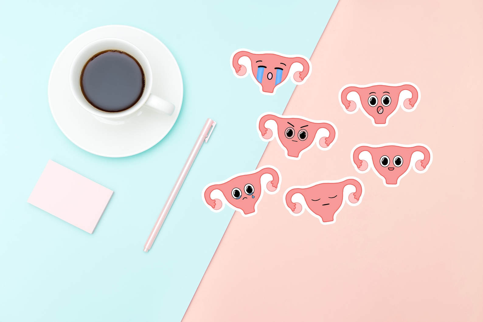 Uterus Emoji Die Cut Stickers Sticker Pack Period Stickers - Etsy