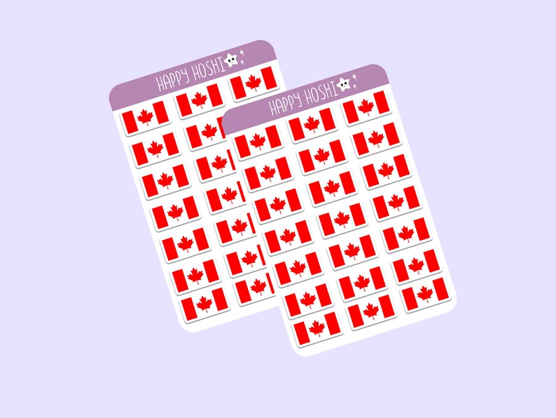 Canada Flag Sticker Sheet, Canada Decal, Canada Day Sticker, to Do List ...