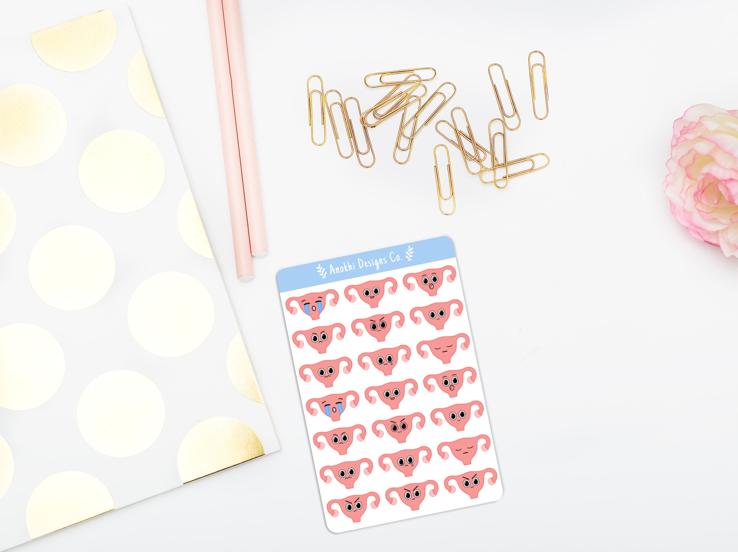 Period Tracker Sticker Sheet Menstrual Tracker Emoji - Etsy
