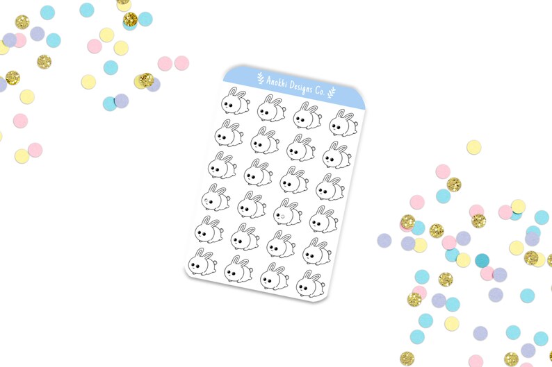 Bunny Sticker Sheet Bunnies Cute Stickers Easter Stickers - Etsy