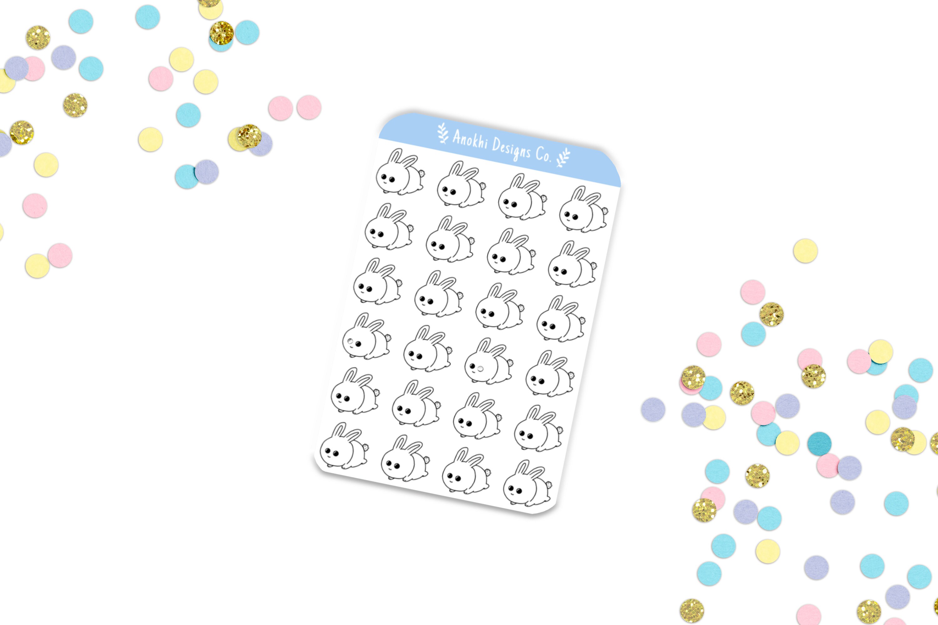 Bunny Sticker Sheet Bunnies Cute Stickers Easter Stickers | Etsy