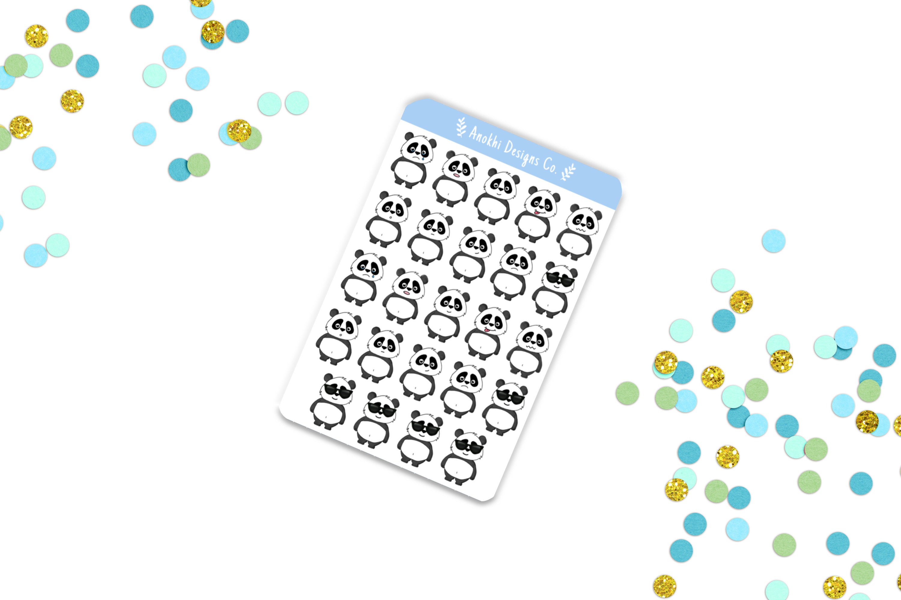 Panda Sticker Sheet, Cute Pandas, Sticker Pack, Panda Stickers - Etsy