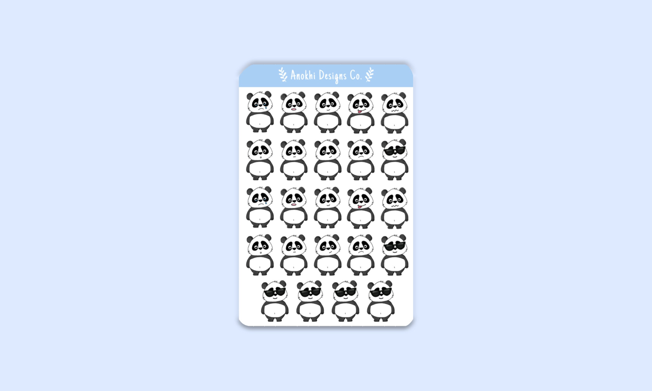 Panda Sticker Sheet, Cute Pandas, Sticker Pack, Panda Stickers - Etsy