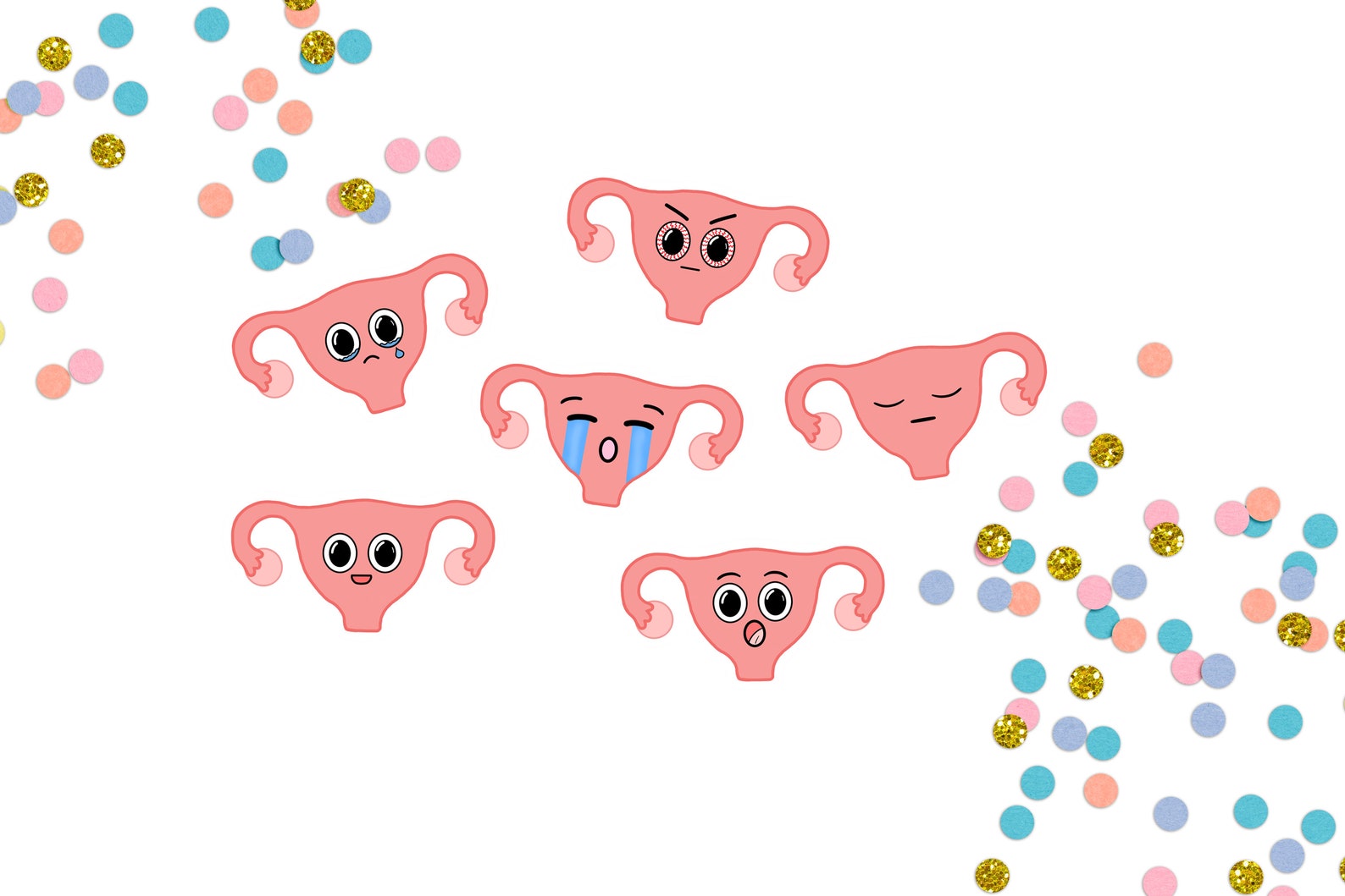 Uterus Emoji Die Cut Stickers Sticker Pack Period Stickers - Etsy