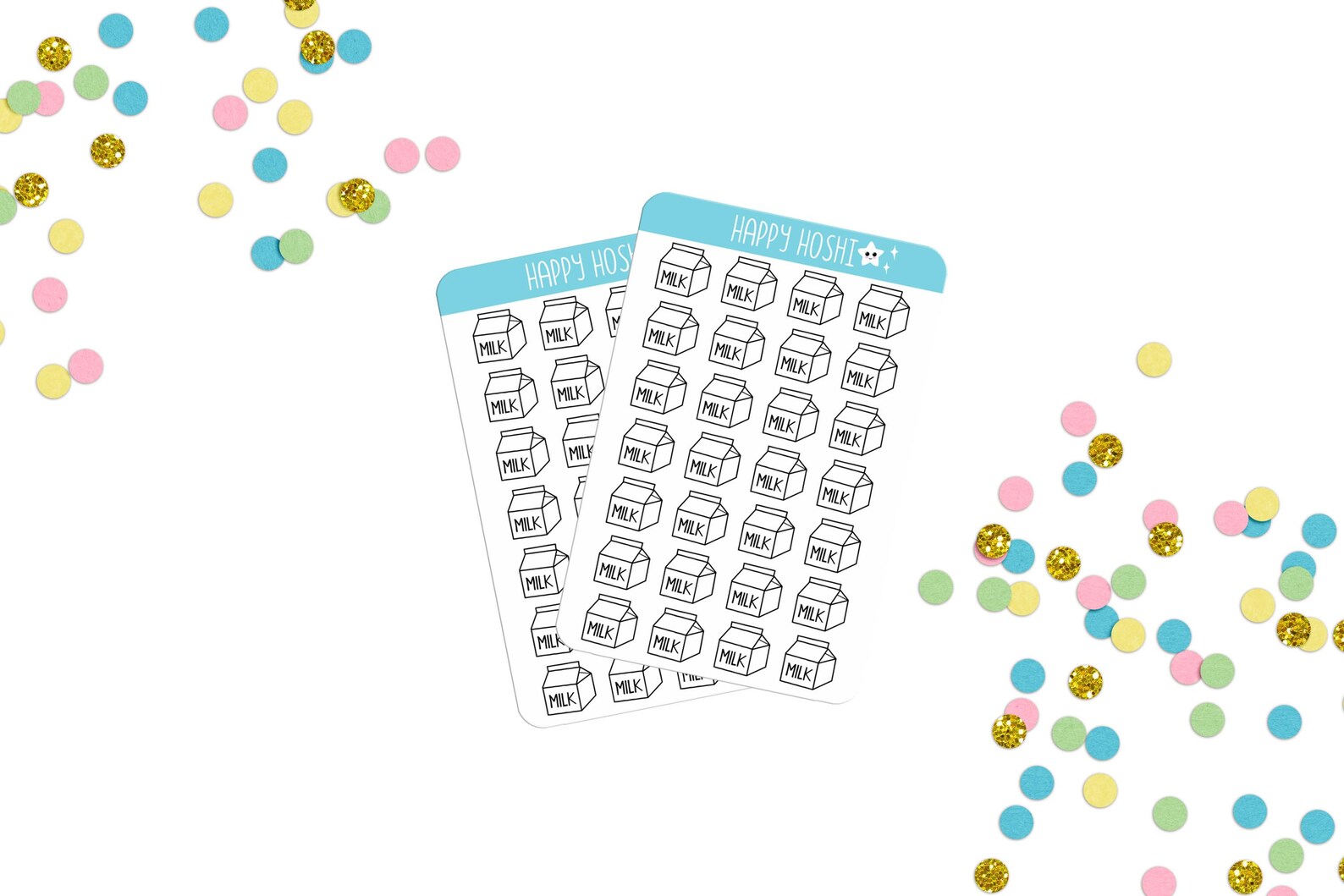 Milk Sticker Sheet, Planner Stickers, Journal Stickers, Grocery ...
