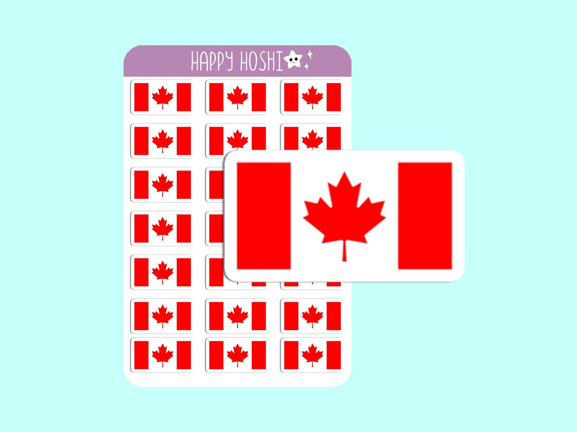 Canada Flag Sticker Sheet, Canada Decal, Canada Day Sticker, to Do List ...