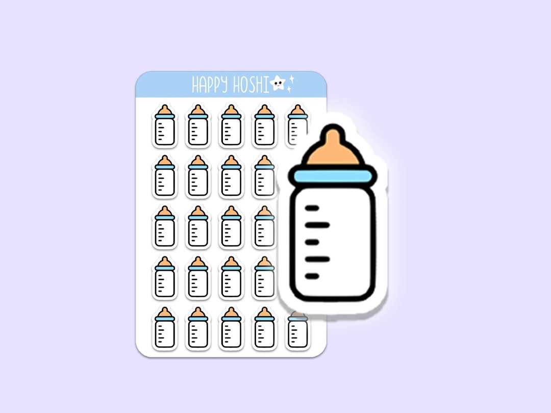 Baby Bottle Sticker Sheet, Bottle Decal, Milk Sticker, to Do List ...