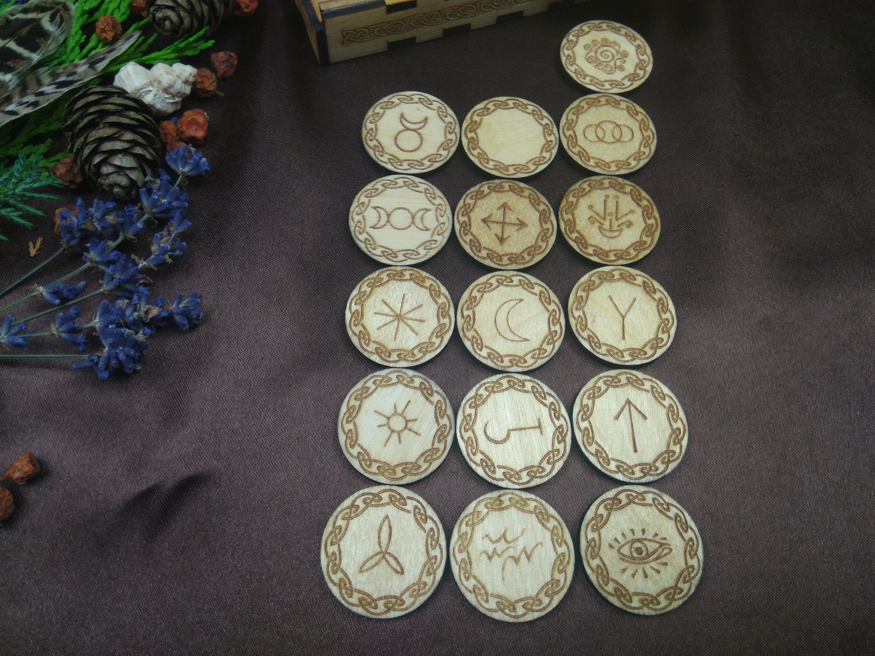 Witches Oracles Wicca Runes Handmade Wiccan Witches Runes - Etsy
