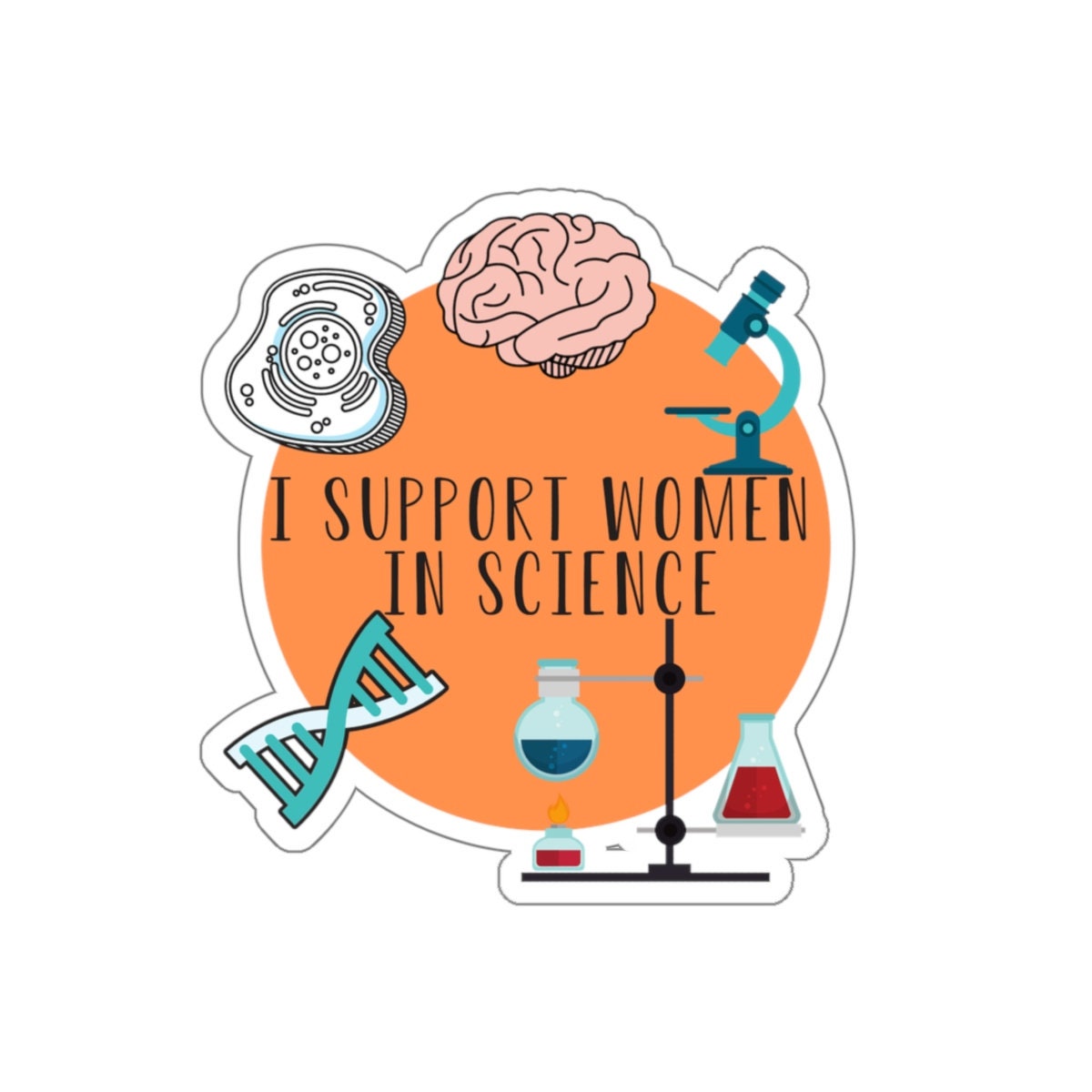I Support Women in Science Kiss-cut Stickers - Etsy