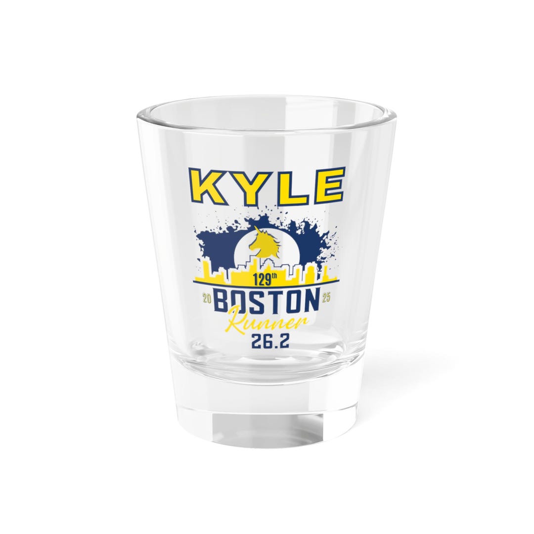 Personalized Boston Shot Glass, 5oz Runner Gift, Engraved Glass, Custom ...