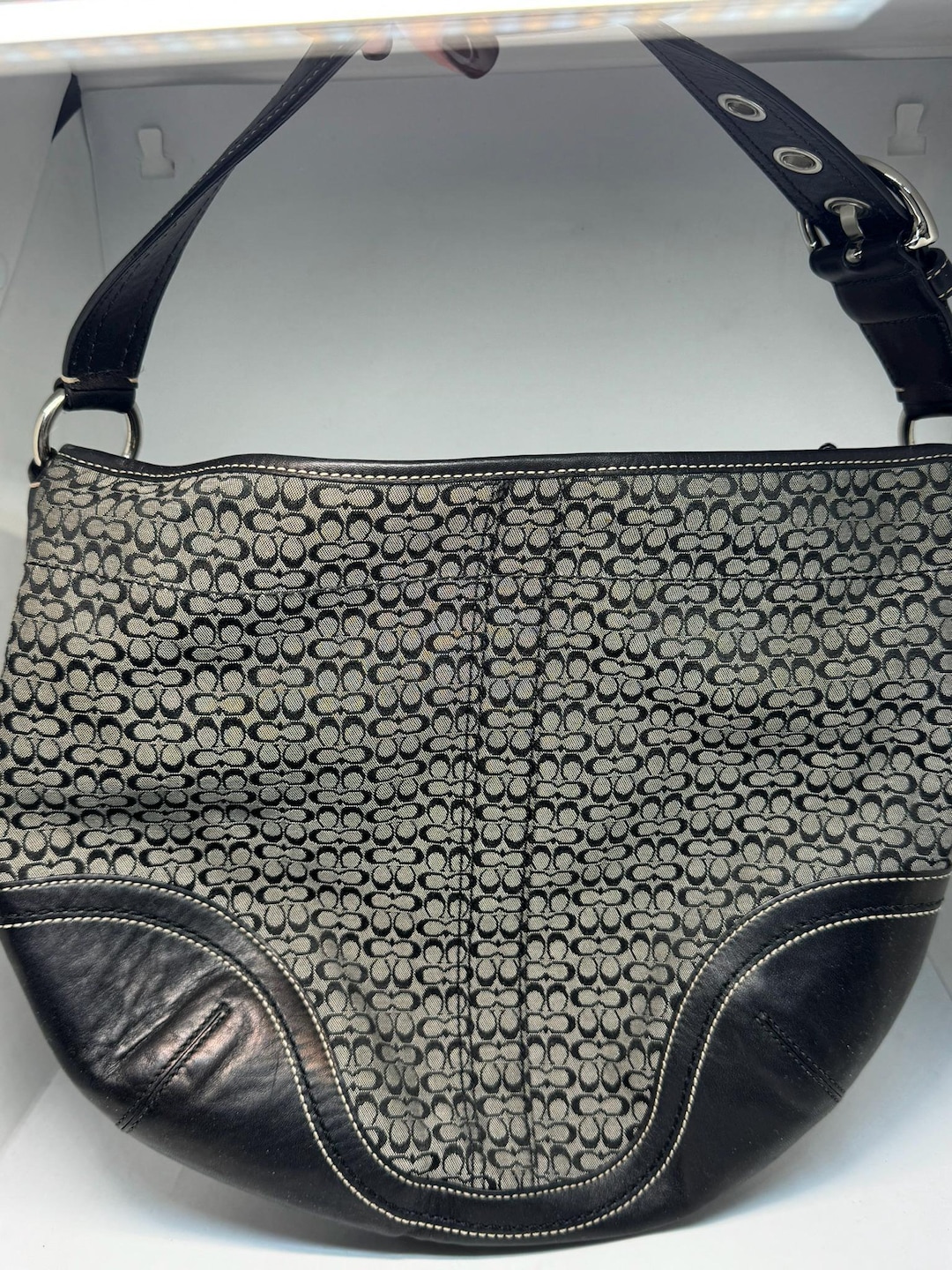 Vintage Coach Signature Ergo Logo Shoulder Bag, Bucket Bag Vintage Coach Signature Ergo Logo Shoulder Bag, Bucket Bag