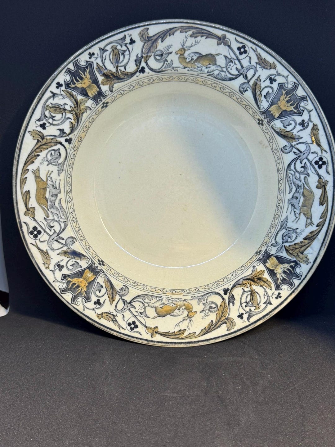 Vintage 1873 Mayers Ironstone Soup Plate, Fontainbleau Hunt Motif - Etsy