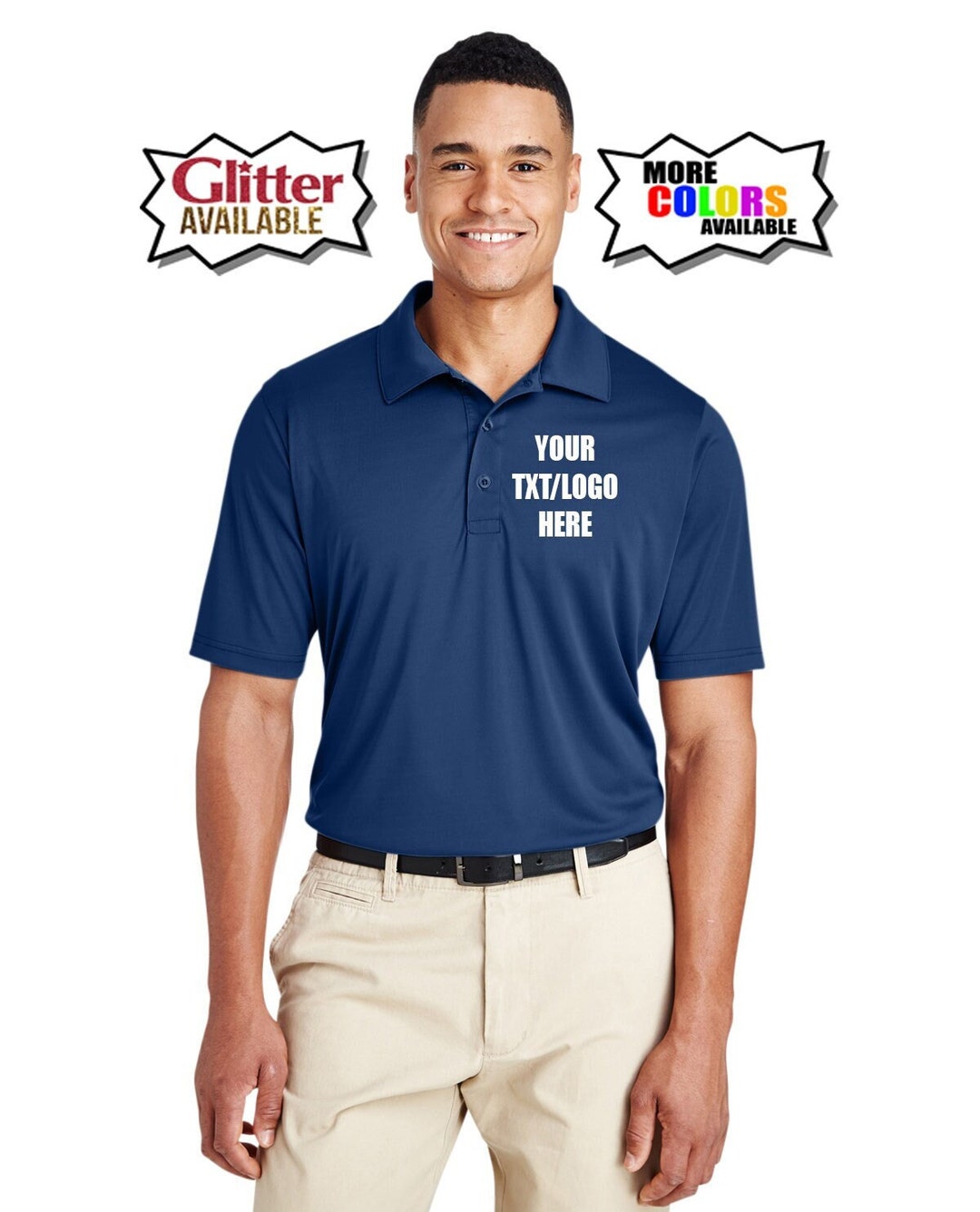 Custom Polo Men Shirt Your Own Logo Printed Shirt - Personalized Unisex ...