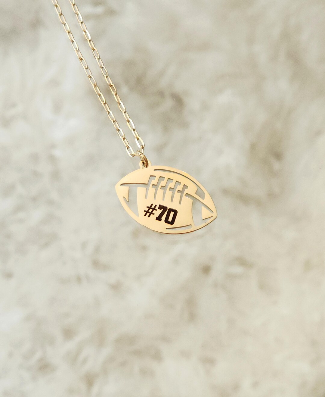 Personalized Football Necklace With Name & Number | Custom Sports ...