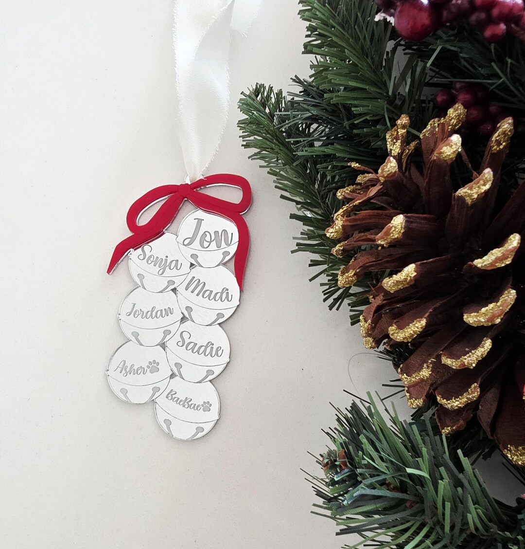 Jingle Bells Personalized Family Name Christmas Ornament | Custom ...