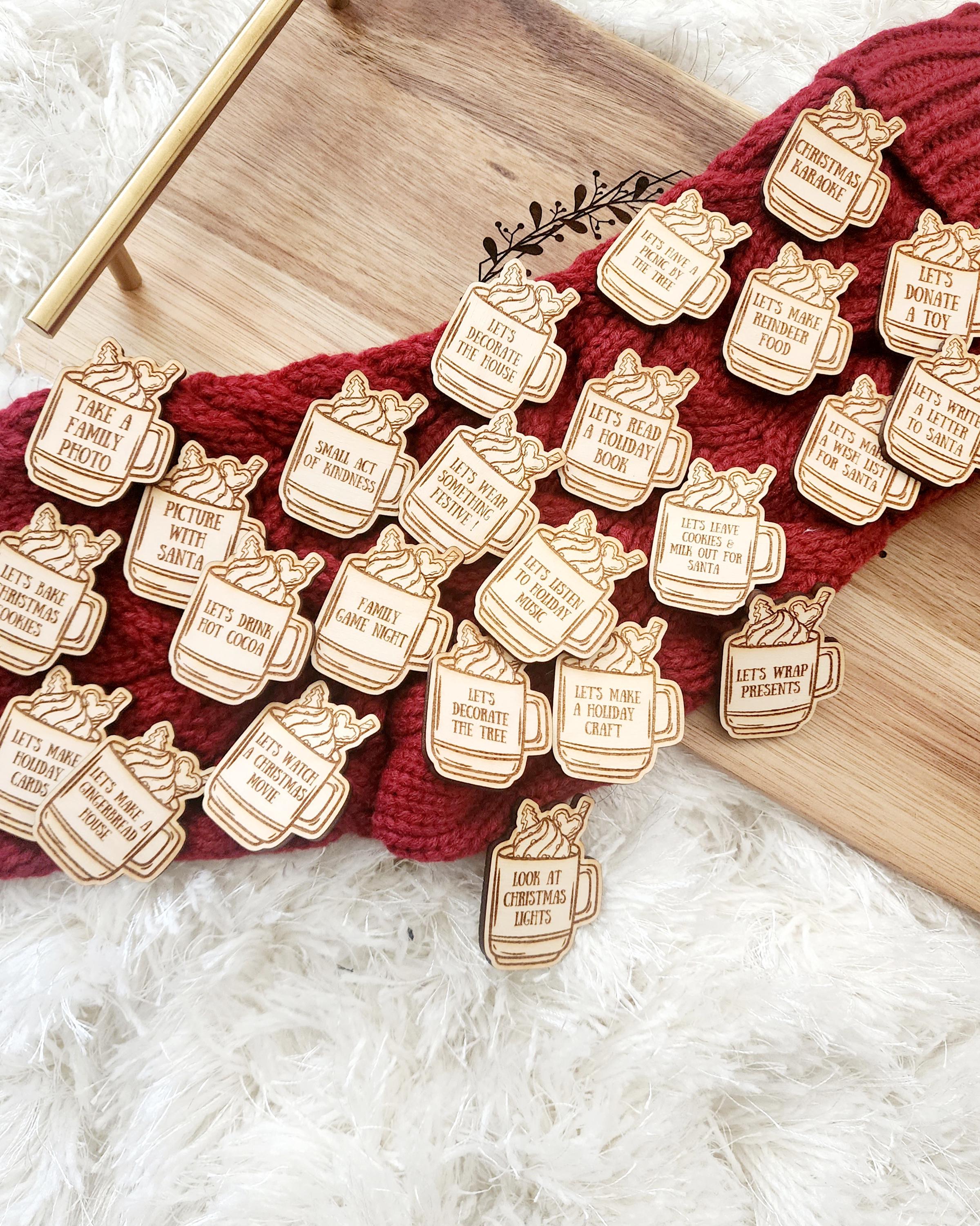 Family Activity Advent Calendar Tokens| Christmas Gift Ideas | Santa ...