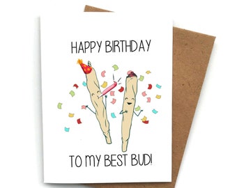 Marijuana Birthday Card | Etsy