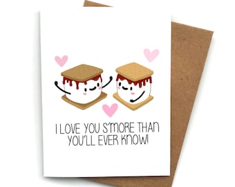 Funny Love Card SMORE S'MORE Pun Fun Birthday Card Card - Etsy